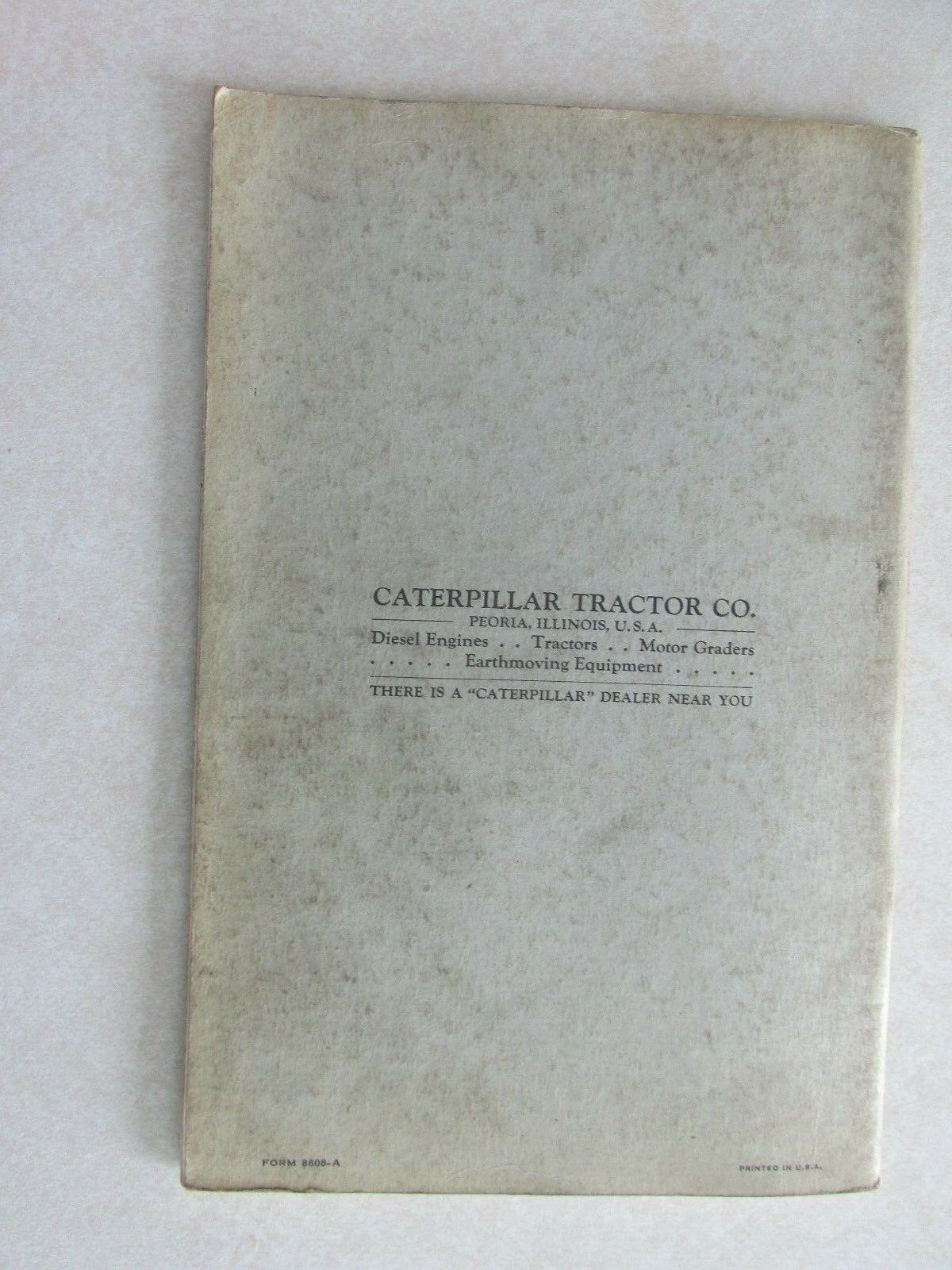 SBE40 Farm Manual CAT Caterpillar Operators Diesel D8800 Engine ...