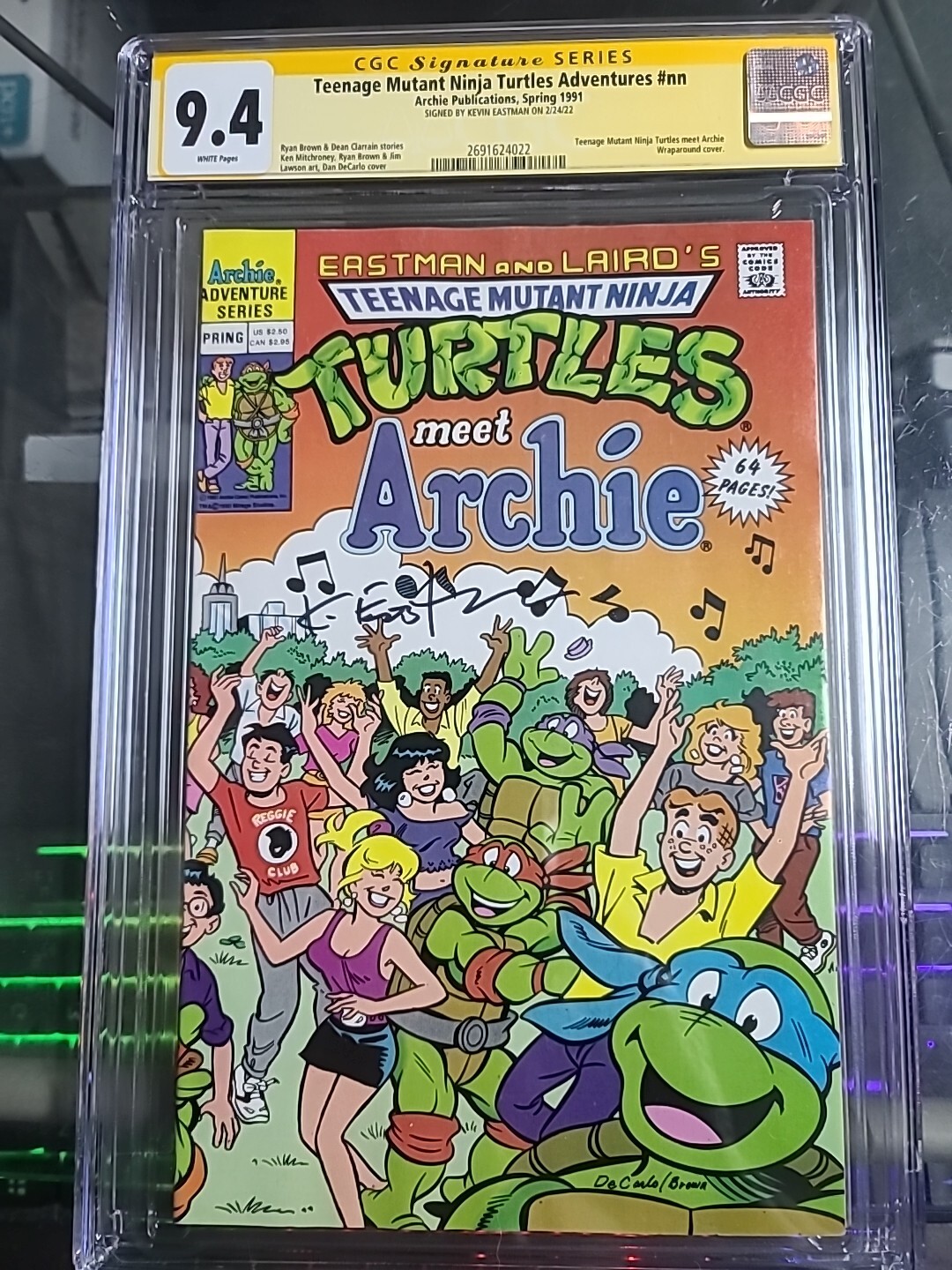 Teenage Mutant Ninja Turtles Meet Archie CGC 9.4 SS DeCarlo Cover ...
