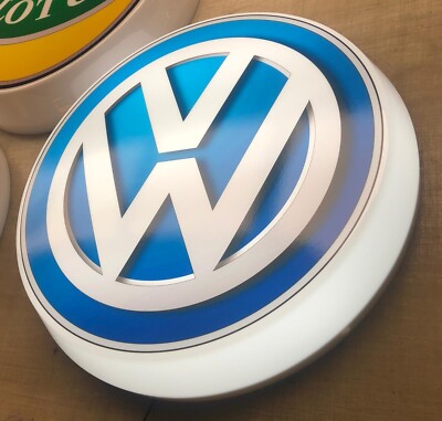 VW VOLKSWAGEN illuminated wall sign led light box Pub sign man cave ...