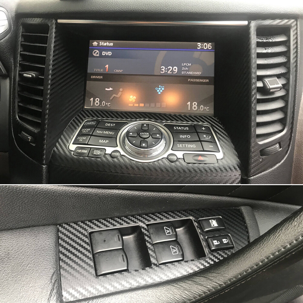 For Infiniti FX35 FX37/50 QX70 3D Carbon Fiber Pattern Interior DIY ...