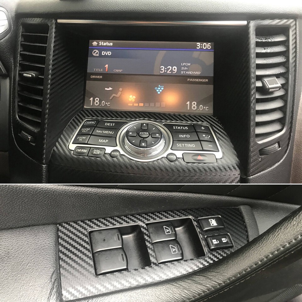 For Infiniti FX35 FX37/50 QX70 3D Carbon Fiber Pattern Interior DIY ...