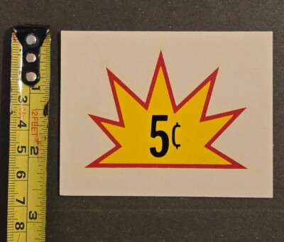 NOS Northwestern 5 Cent Peanut Candy Gumball Machine Waterslide Decal ...