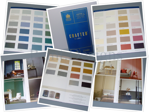 Crown Paints Crafted Flat Matt/Metallics/Suede Colour Chart Paint Guide ...