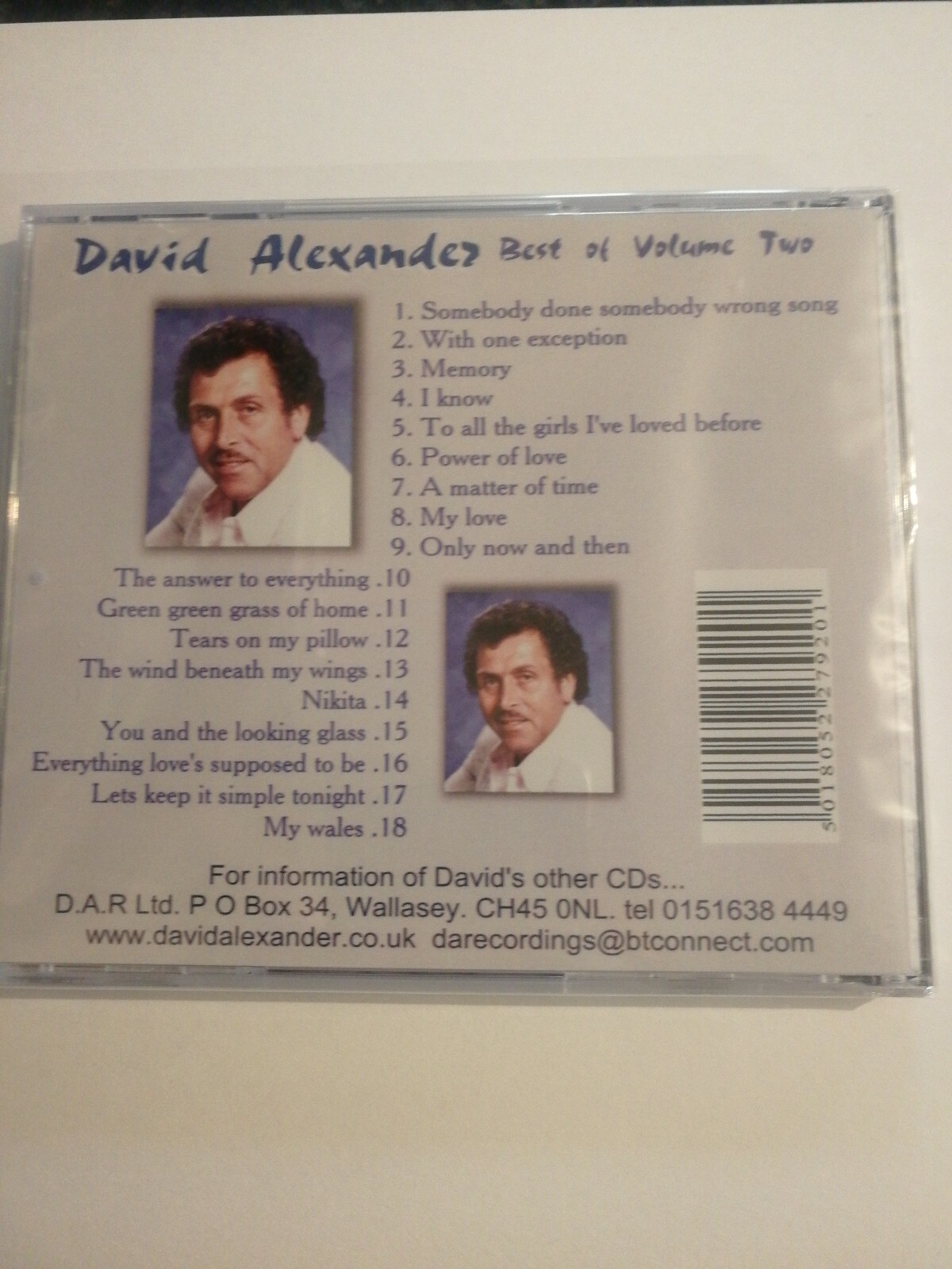 THE BEST OF DAVID ALEXANDER CD. VOL 2. BRAND NEW CD FAST DISPATCH FREE ...