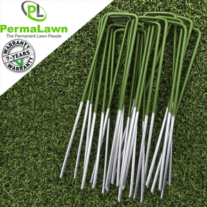 Artificial Fake Grass Staples Turf Lawn U Pins Metal Galvanised Pegs ...