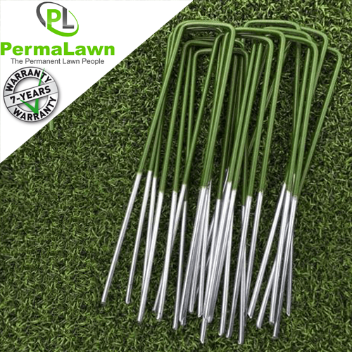 Artificial Fake Grass Staples Turf Lawn U Pins Metal Galvanised Pegs ...