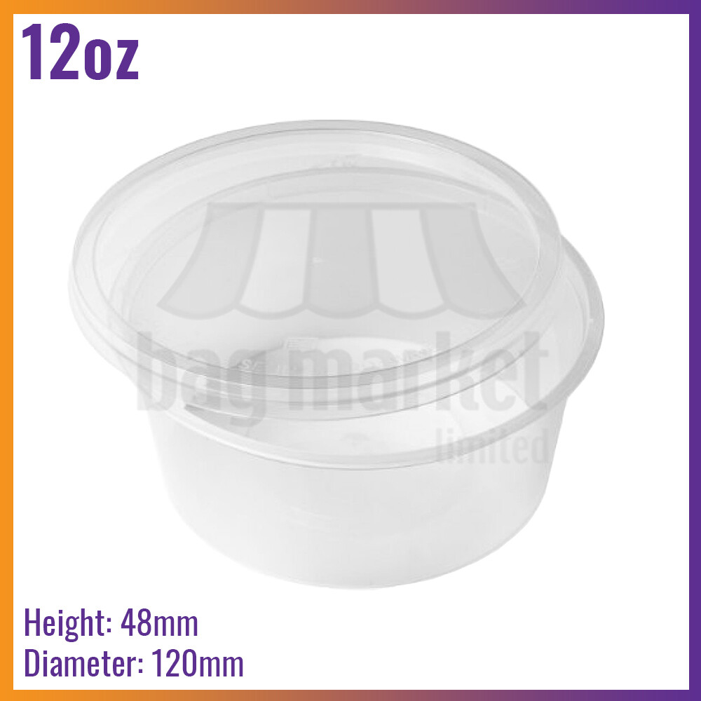 Round Food Containers with Lids - Microwavable Plastic Pots | Takeaway ...