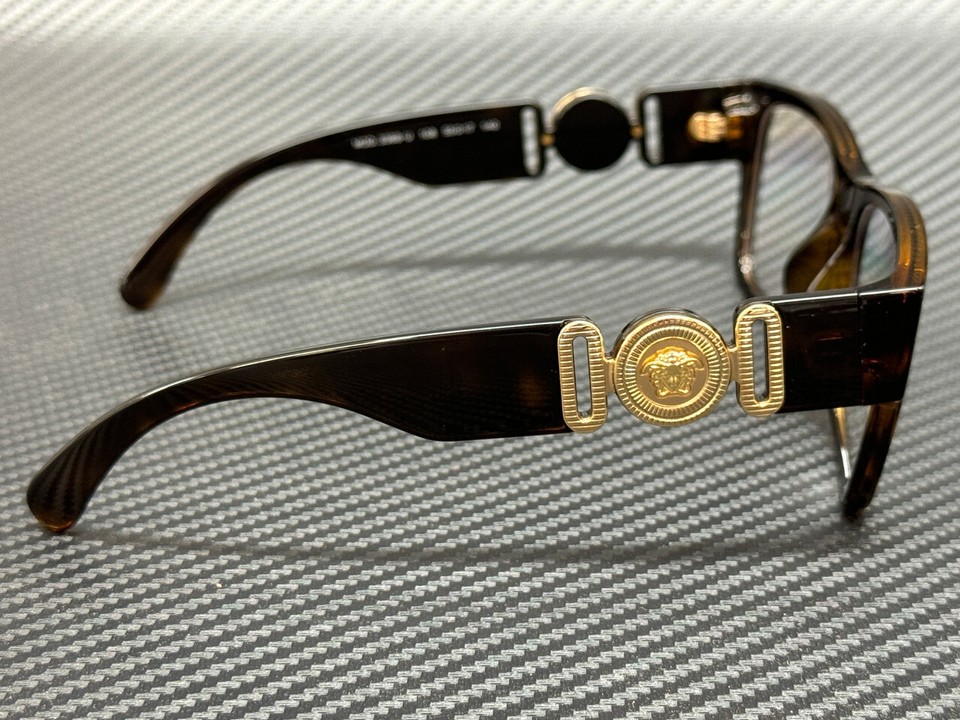VERSACE VE3368U 108 Brown Havana Men's 53 mm Eyeglasses | eBay