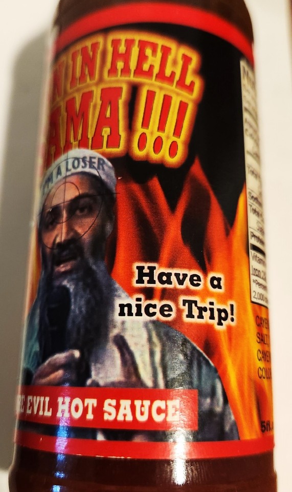 Hot Sauce Rare Burn In Hell Osama Pure Evil 5oz Bottle | eBay