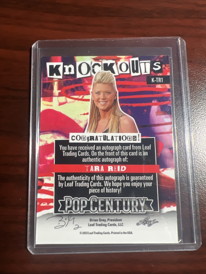 TARA REID HART 2023 LEAF POP CENTURY KNOCKOUTS AUTOGRAPH 8/8 #K-TR1 | eBay