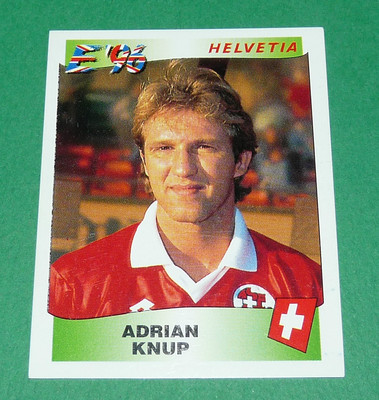 N°70 ADRIAN KNUP SCHWEIZ SUISSE PANINI FOOTBALL UEFA EURO 96 EUROPE ...