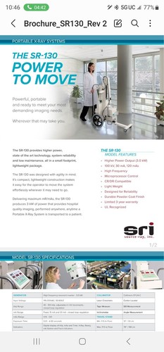 PORTABLE XRAY Source-Ray SR-130 machine x-ray SR130 | eBay