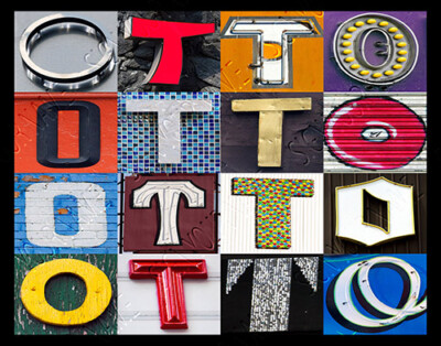 OTTO Name Poster featuring photos of actual sign letters | eBay