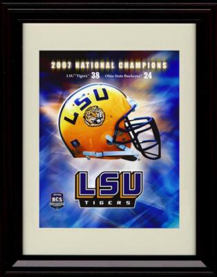 16x20 Gallery Frame 2007 National Champions Autograph Promo Print - LSU ...