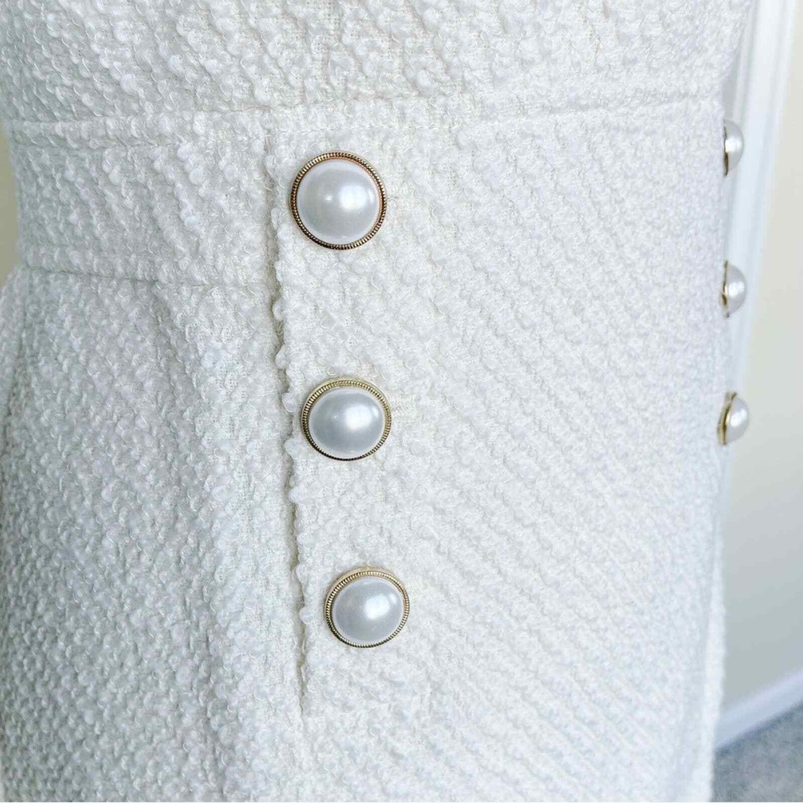 Ann Taylor Size 0P Pearlized Button Tweed Sheath Dress | eBay