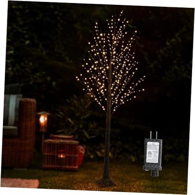 7FT 600L Lighted Twig Tree Including Twinkle Lights, LED Birch Tree 7FT ...