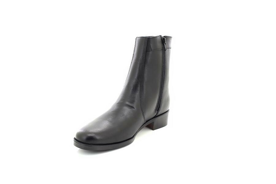 Scimitar M351 Plain Welt Fashion Leather Side Zip Ankle Boots Mid Heel ...