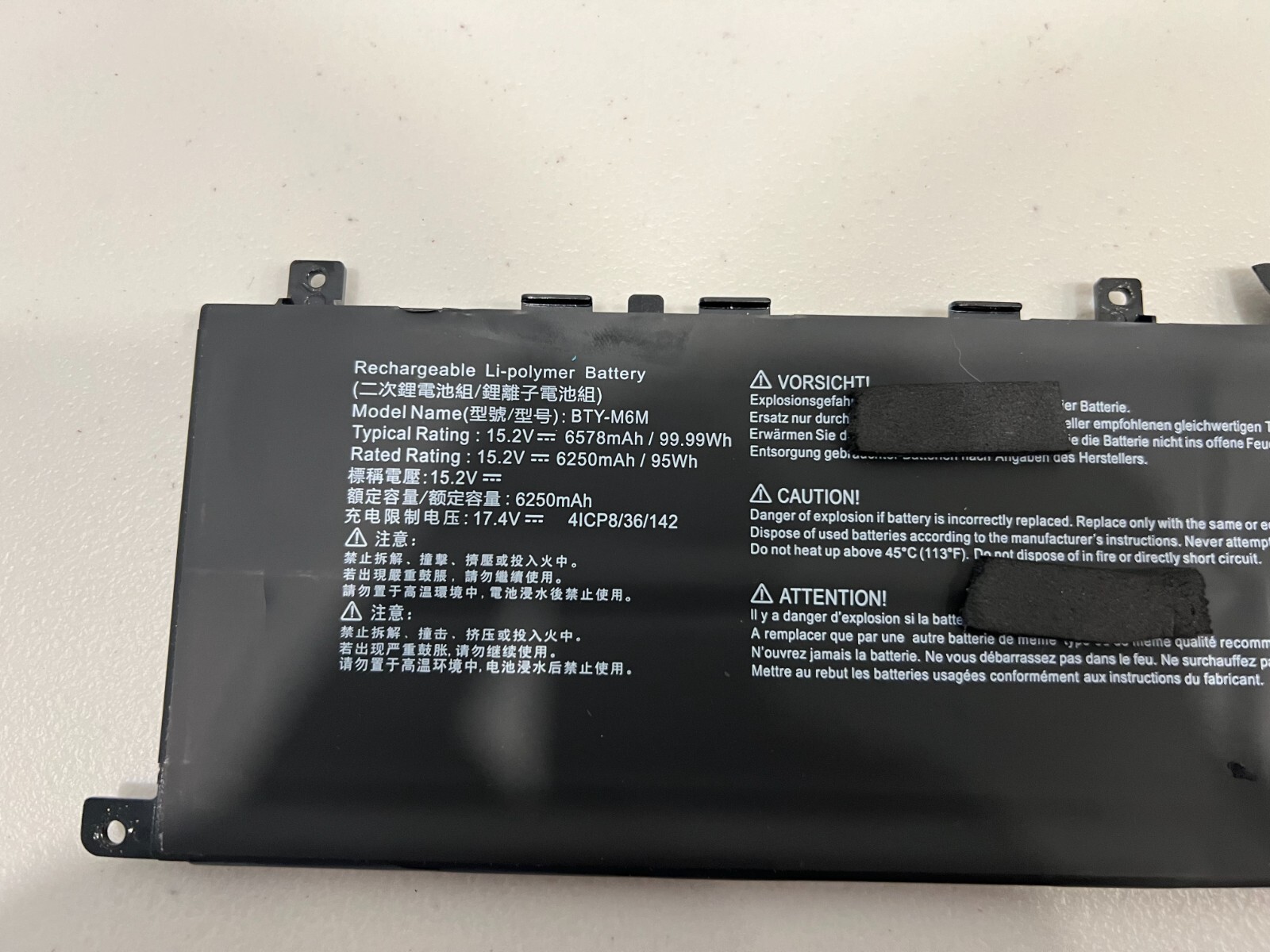 BTY-M6M MSI GS76 MS-17M1 Stealth 17.3" Genuine Battery 6578mAh 99Wh | eBay