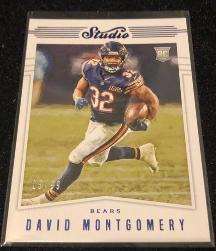 DAVID MONTGOMERY 2019 Chronicles Studio S5 BLUE Rookie Card RC /99 ...