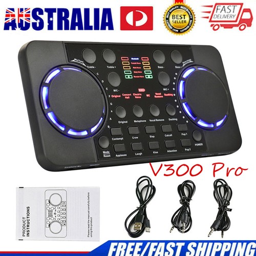 V300 Pro Live Sound Card Audio Mixer Multiple Sound Effects For Live ...