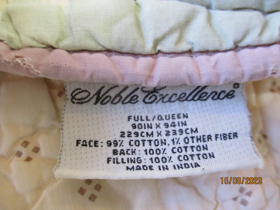 Noble Excellence Patchwork Country Floral Queen Quilt with Two King ...