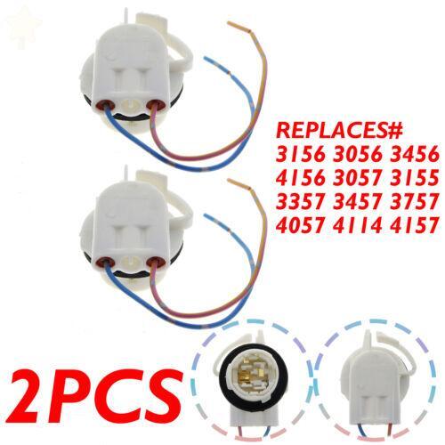 2X For 3156 3056 3456 4156 Bulb Socket Brake Turn Signal Light Harness ...