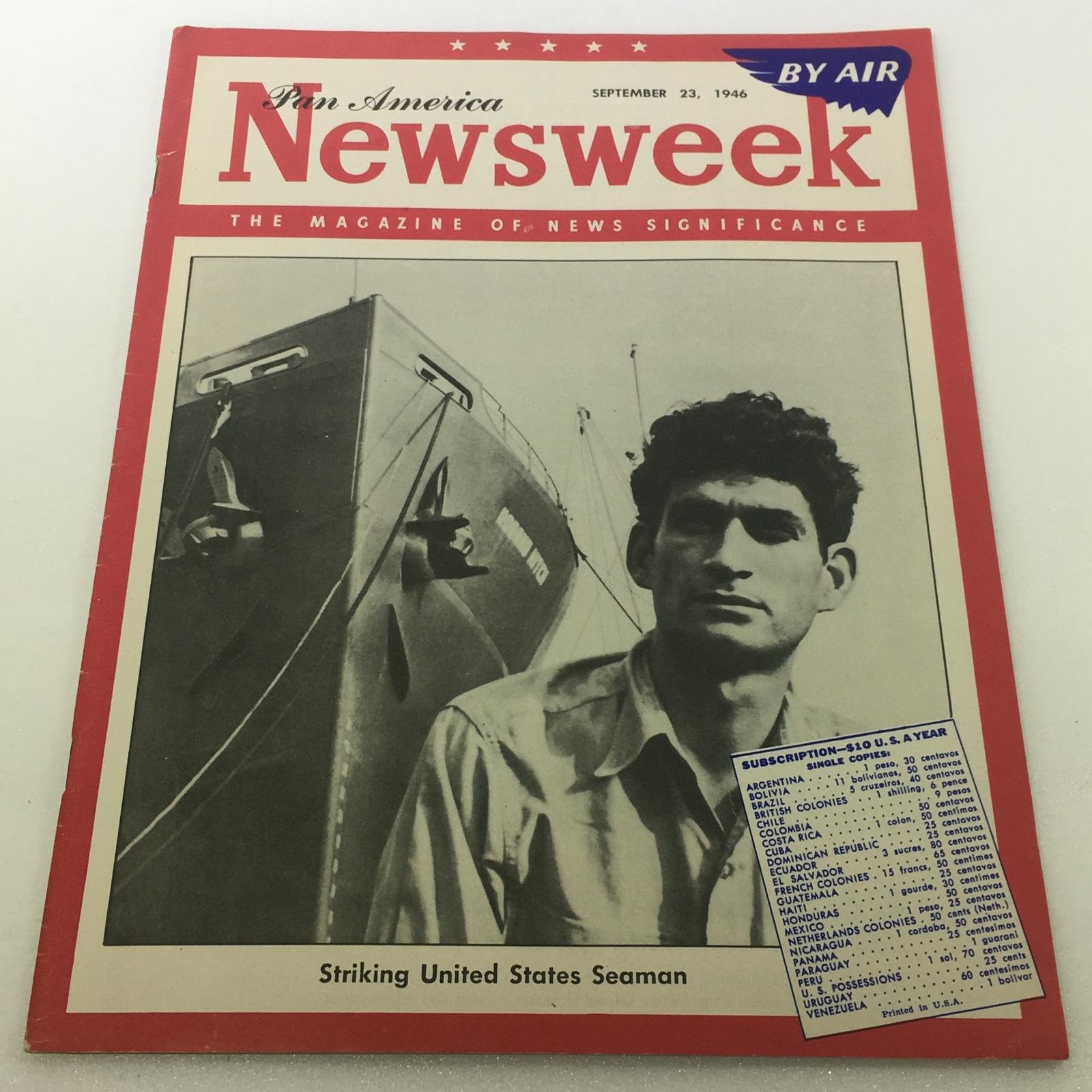 VTG Newsweek Magazine September 23 1946 US Seaman Pan America by Air No ...