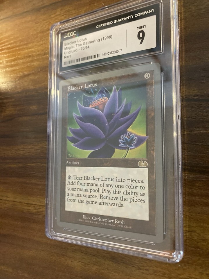 MTG BLACKER LOTUS Unglued CGC 9 MINT RARE Artifact 1998 Christopher ...