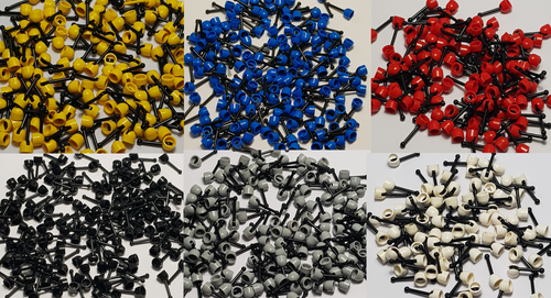 15x Lego® Classic Hebel kleiner Sockel rot gelb weiß blau 4592c02 Hebel ...