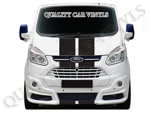 Transit custom bonnet racing stripes ford graphic decals stickers | eBay UK