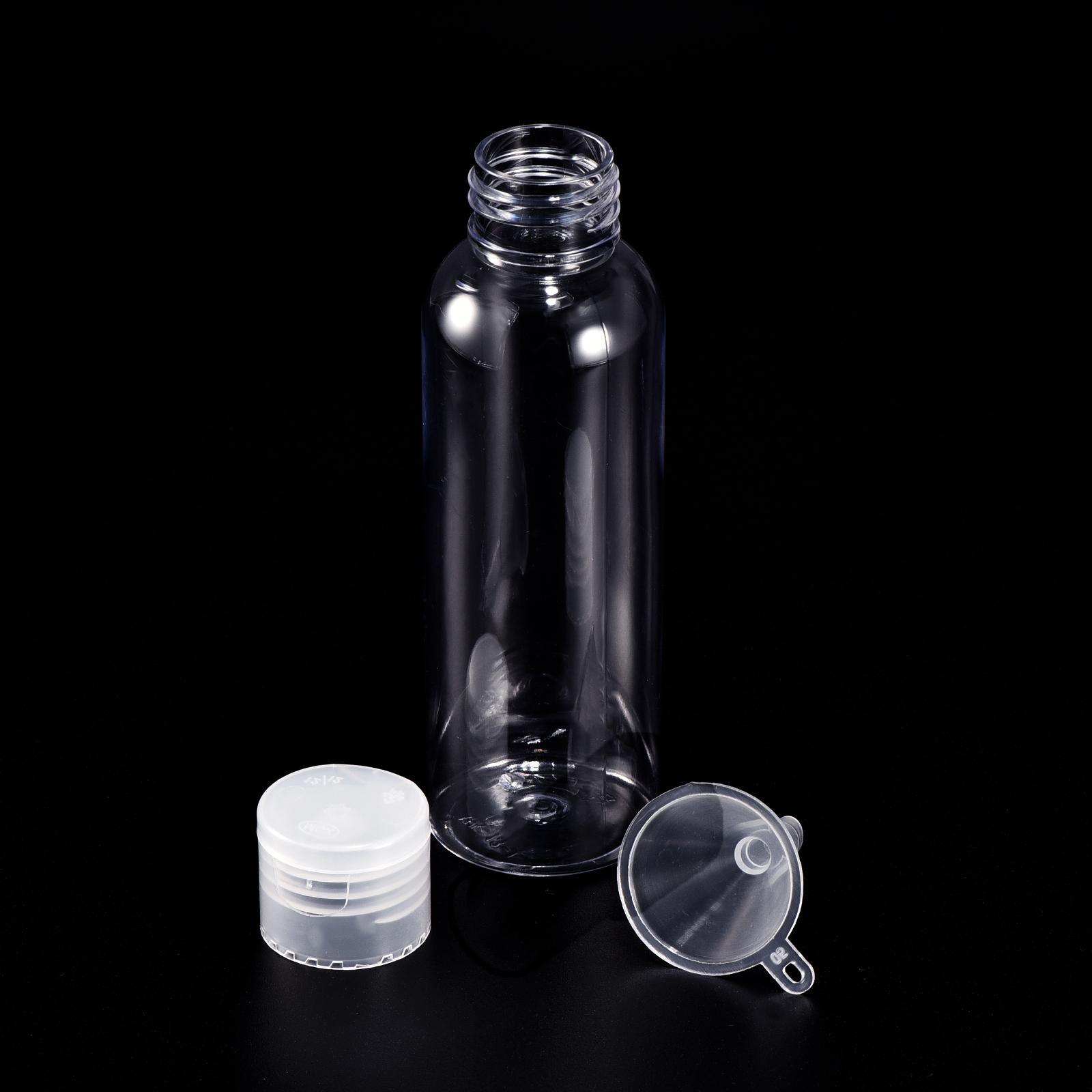 100ml 38x100mm Clear Travel Bottles Set, 3in1 Set Squeeze Bottle with ...