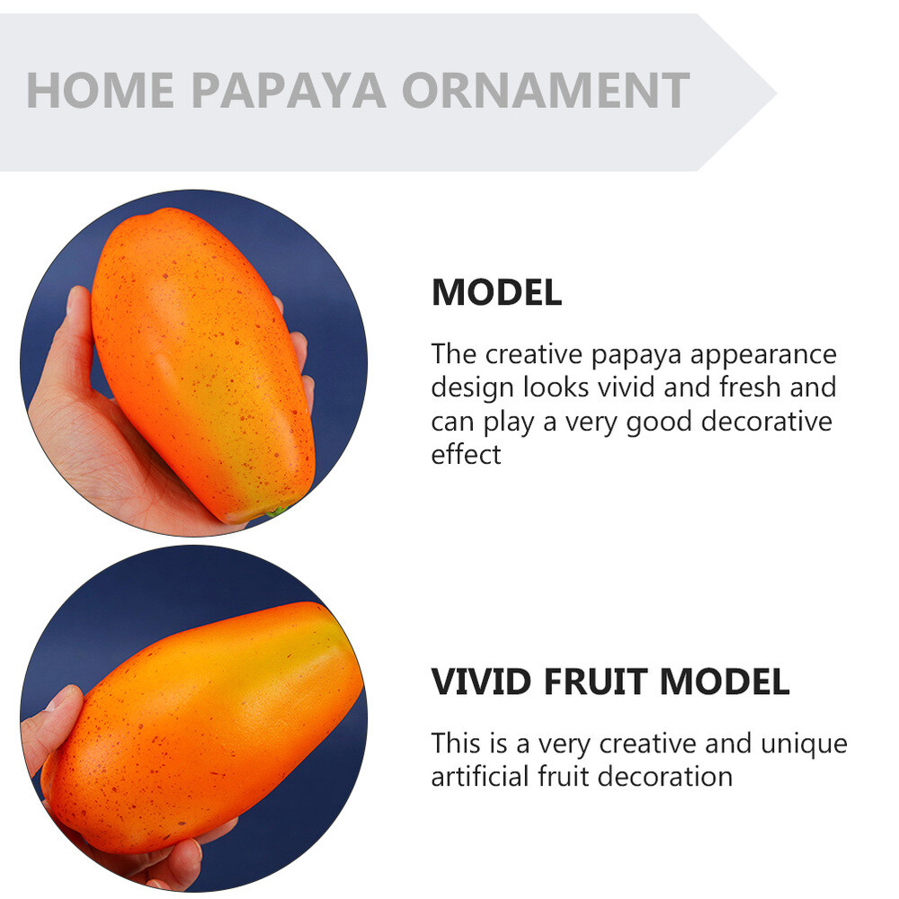 Papaya Model Lovers Simulation Fruit Photography Prop Decorative Fake ...