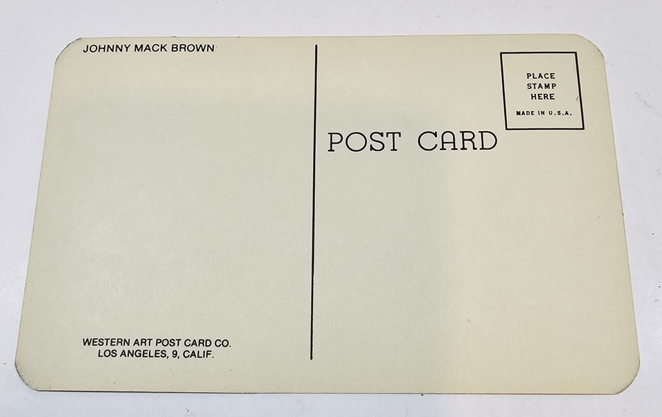 Vintage JOHNNY MACK BROWN Postcard - Actor and Football Player Cowboy ...