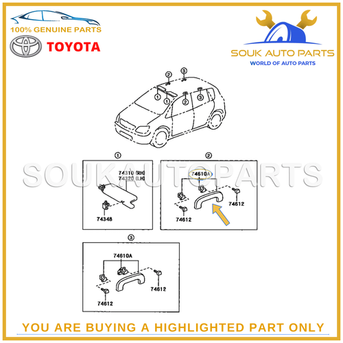 74610-13011-A0 Genuine Toyota GRIP ASSY, ASSIST 7461013011A0 OEM | eBay