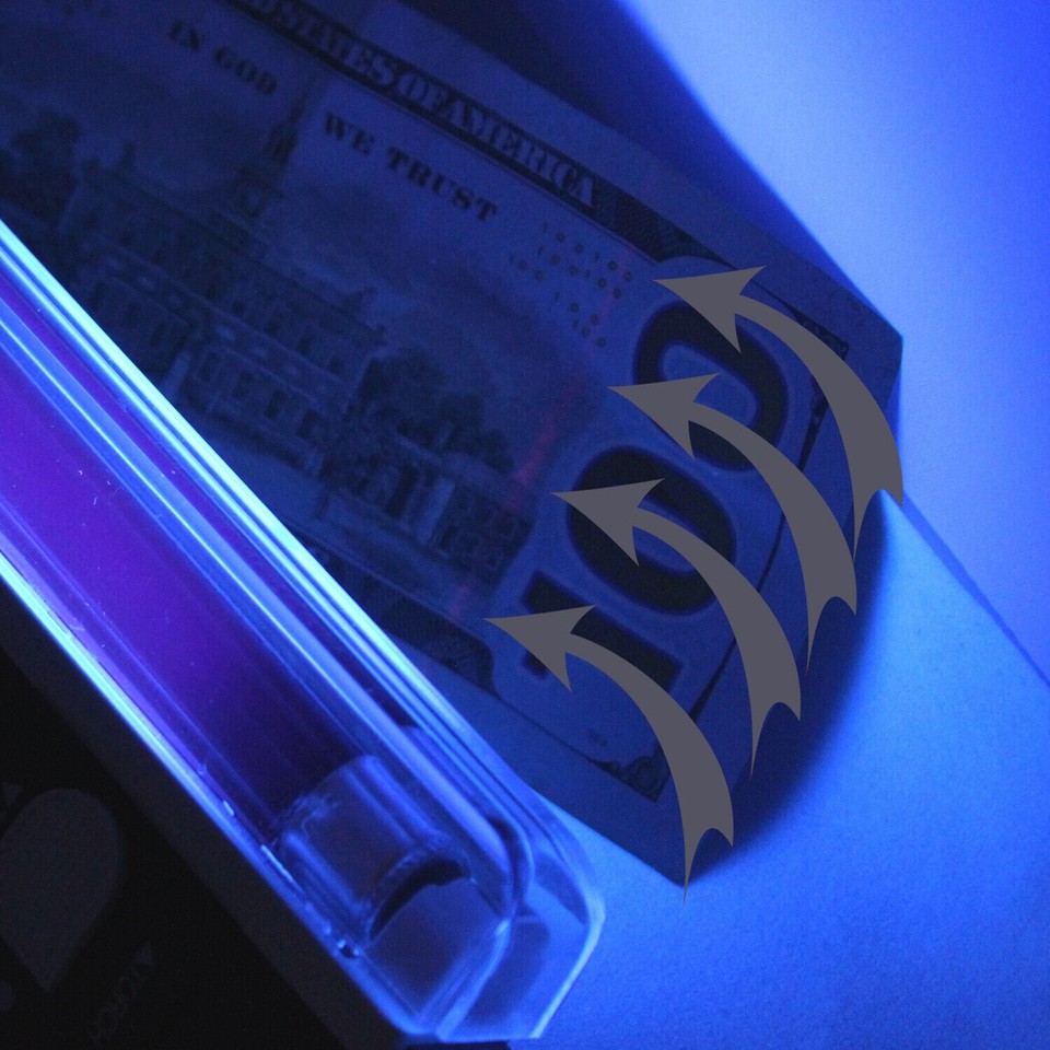 UV Money Checker Light Bill Tester Handheld Counterfeit Detector ...