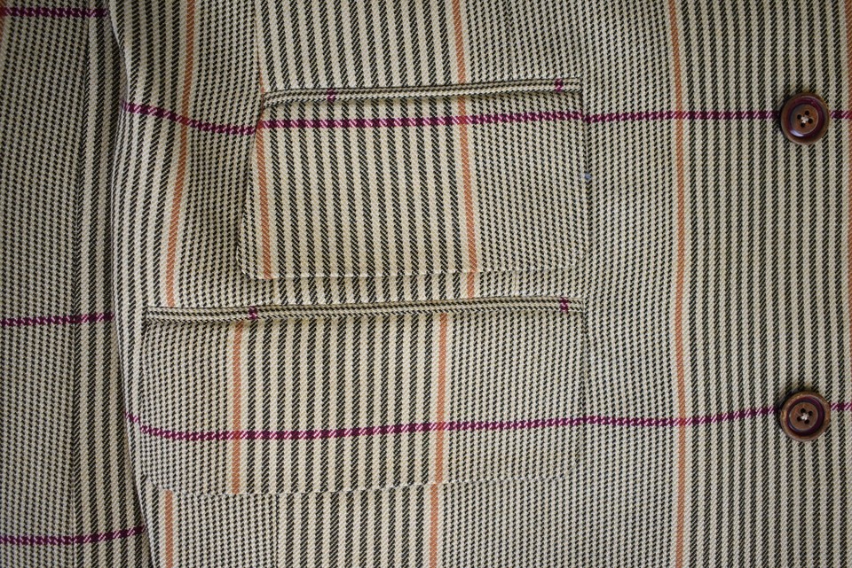 Hardy Minnis Savile Row x Russell Plaid w/Claret Collar/Cuff Tweed ...