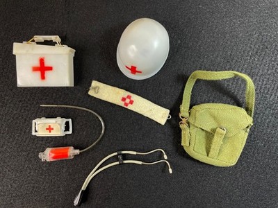 Vintage 1964 GI Joe 12" Action Figure Medic helmet & accessories | eBay