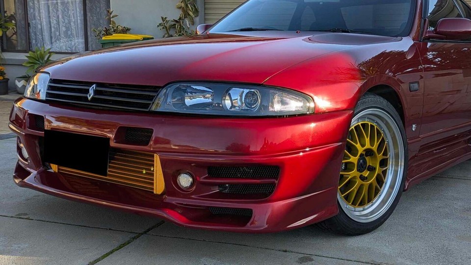 JDM Black OE Projector Headlights for Nissan Skyline R33 GTR GTS25 GTS ...