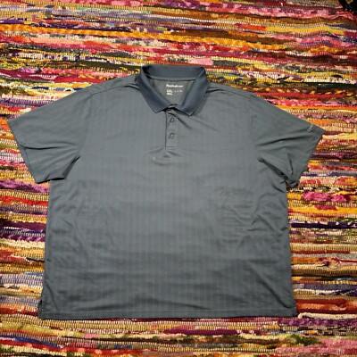 Reebok Golf Shirt Mens 4XL Striped Casual Polo Short Sleeve Pullover ...