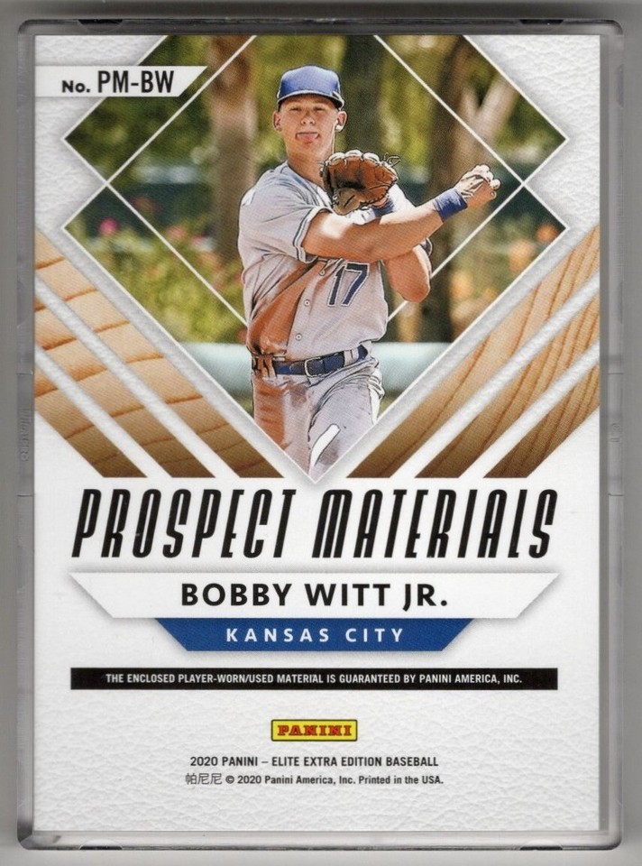 2020 Panini Elite Extra Edition #PM-BW Bobby Witt Jr. Prospect ...