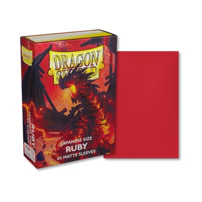 Dragon Shield Ruby Matte Dual Japanese 60 Card Sleeves | eBay Australia
