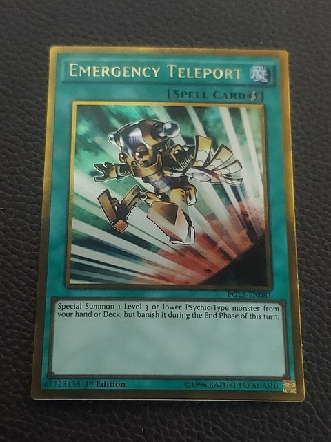 Yu-Gi-Oh! TCG Emergency Teleport Premium Gold: Infinite Gold PGL3-EN081 ...