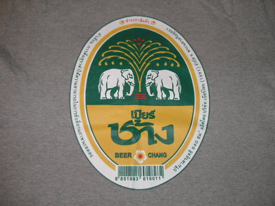 Chang Beer T Shirt Thailand Thai ThaiBev Asia Premium Lager | eBay