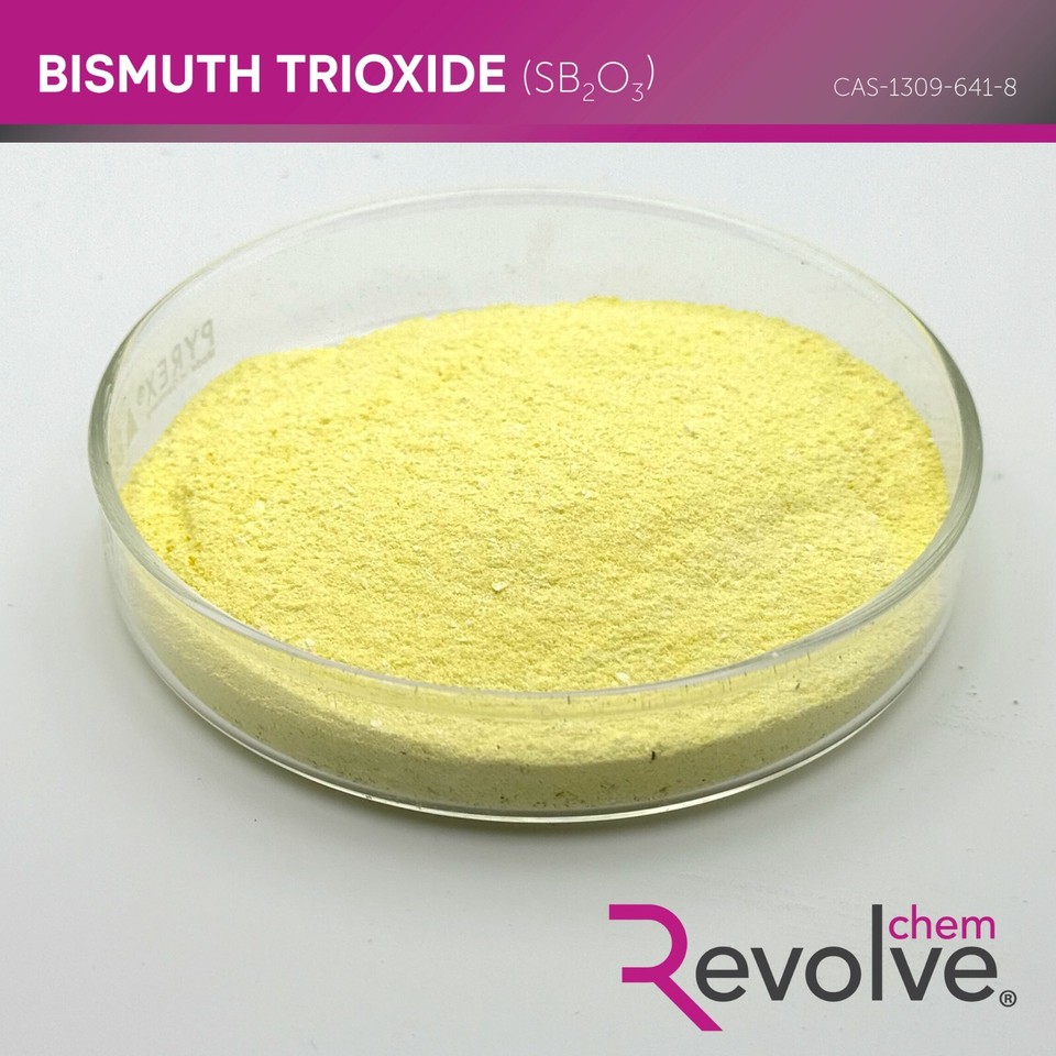 BISMUTH TRIOXIDE Bi2O3 Bismuth Oxide 99.9% Pure 100 Grams Reagent Grade ...