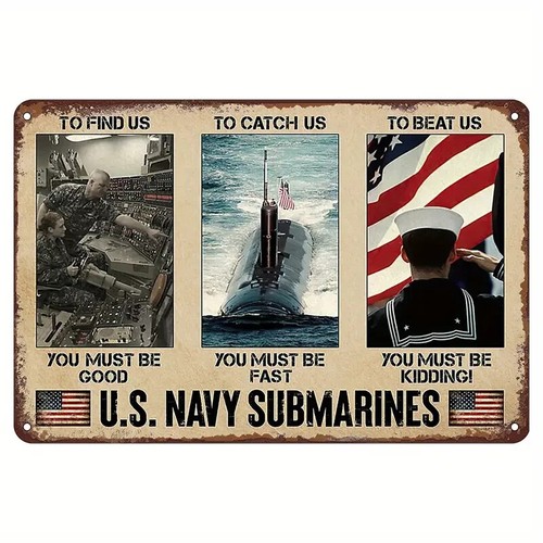 US NAVY SUBMARINES 12 x 8 inch Metal Sign To Find Us To Catch Us | eBay