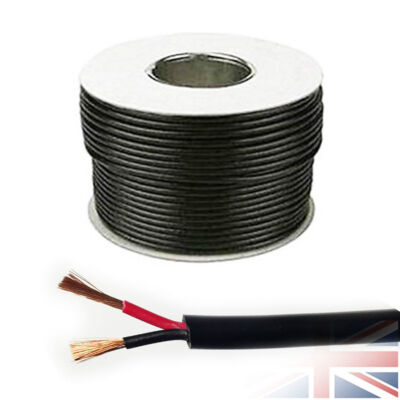 16.5 AMP 1.0mm ROUND 12V 24V 2 Twin Core DC Power Cable Wire Car LED ...