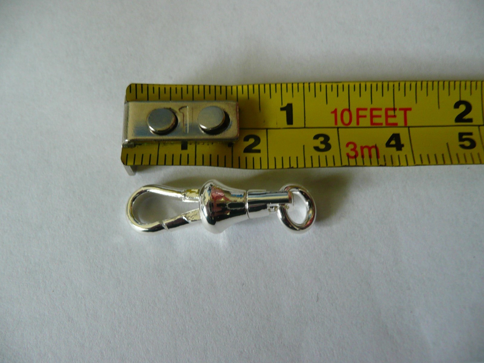 Good quality silver plated pocket watch clasp for chain necklace fob ...