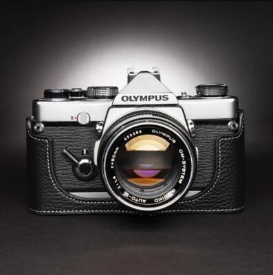 Handmade Genuine Leather Half Camera Case Cover For Olympus OM1 OM2n ...