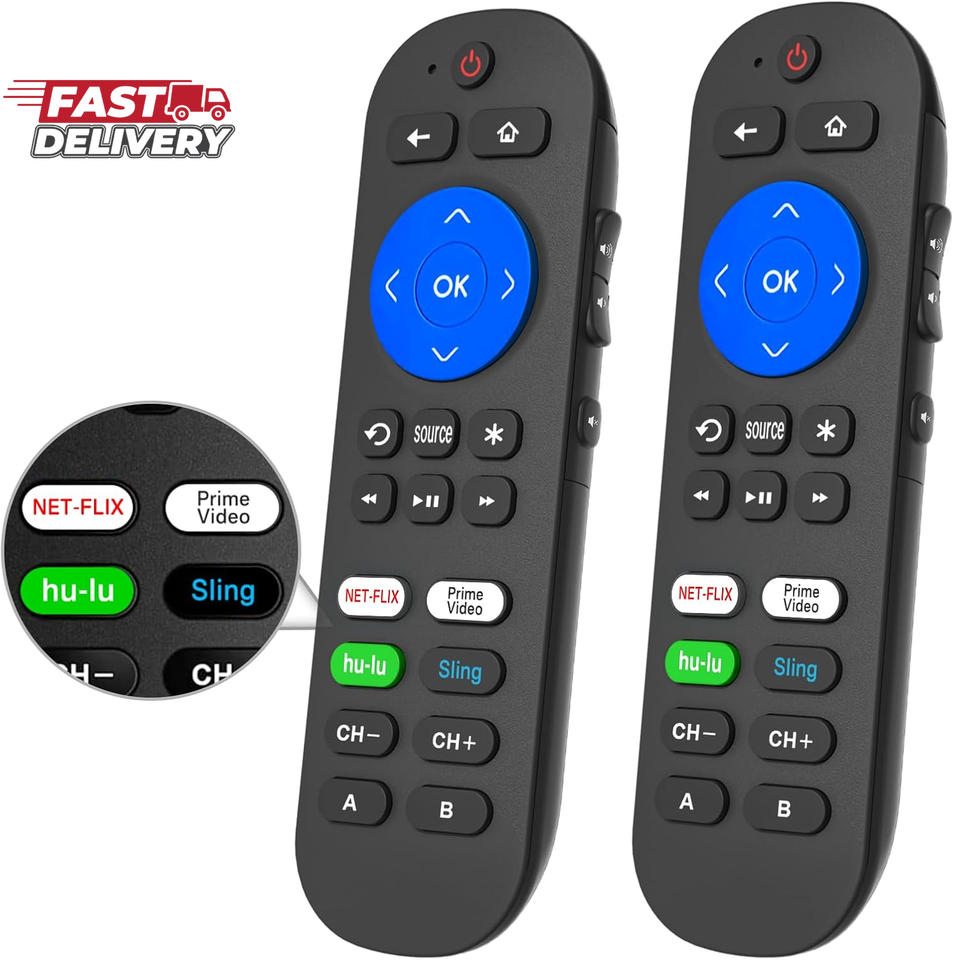 Programmed Remotes for Roku Remote Replacement with Volume Key - All in ...