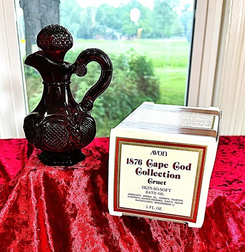 Avon Cape Cod Ruby Red Cruet NIB !!! | eBay